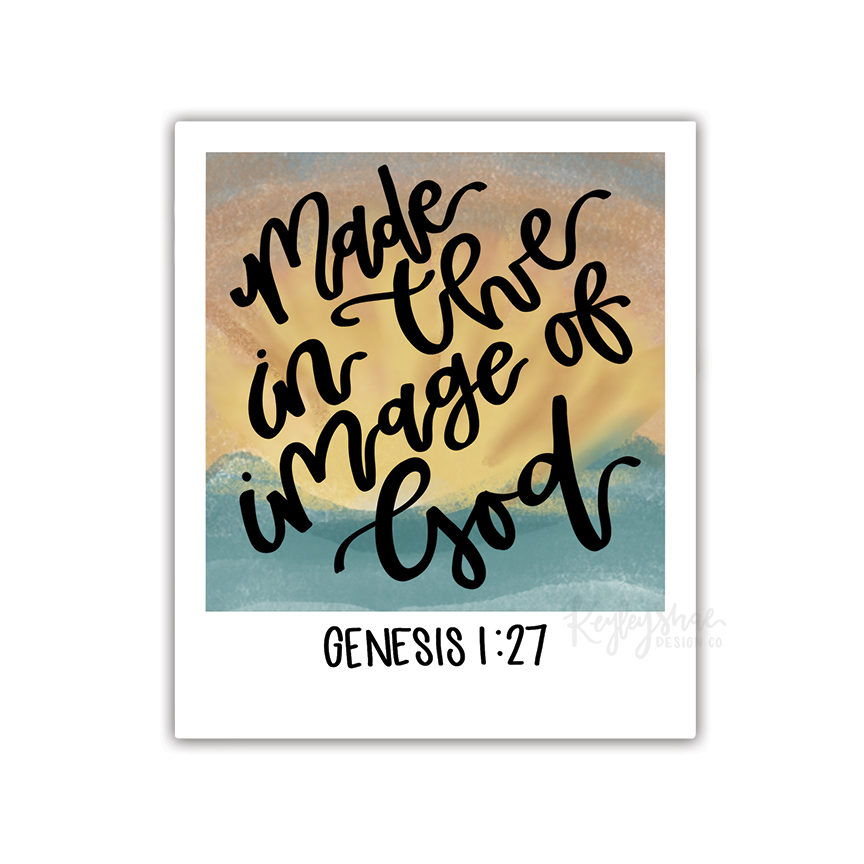 Made in the Image of God - Waterproof Sticker – Keyley Shae Design Co