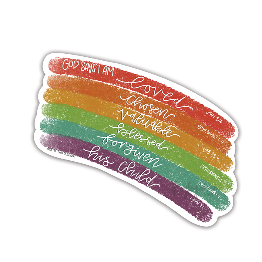 God Says I Am - Waterproof Sticker – Keyley Shae Design Co